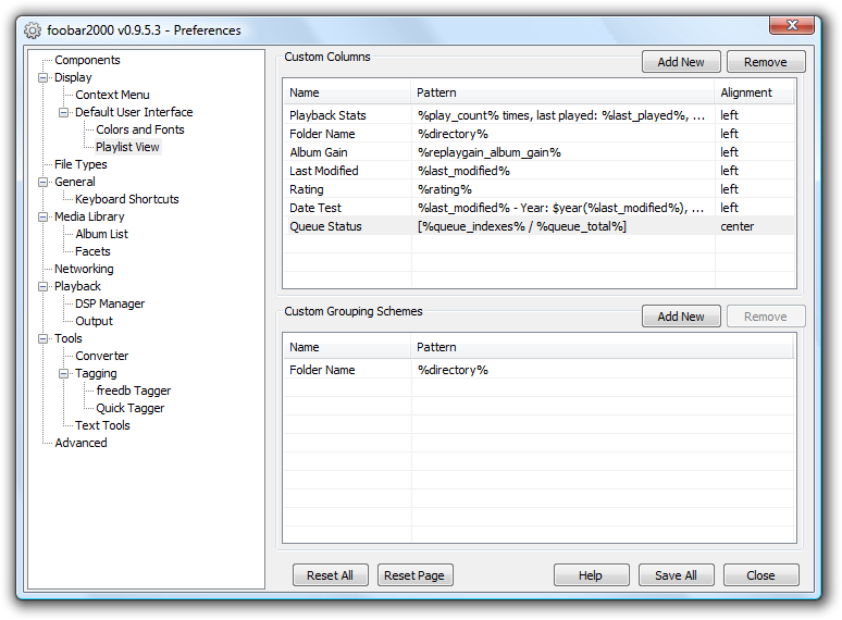 File:Foobar2000-Preferences-default-ui-playlistview.png - Hydrogenaudio Knowledgebase