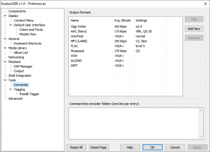 Foobar2000:Preferences:Converter - Hydrogenaudio Knowledgebase