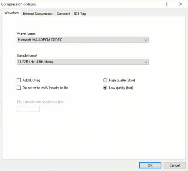EAC Compression Options - Hydrogenaudio Knowledgebase